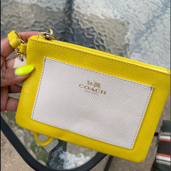 Coach | Bags | Coach Wristlet Yellow | Poshmark